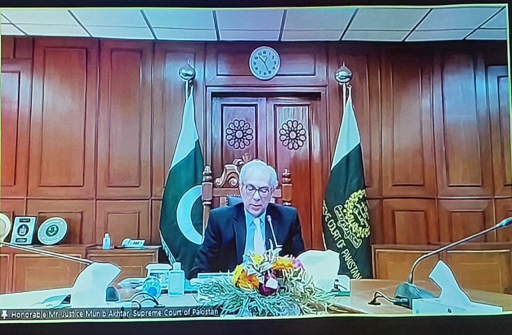 Justice Munib Akhtar of Pakistan Supreme Court addresses 18th meeting of Chief Justices of SCO ...